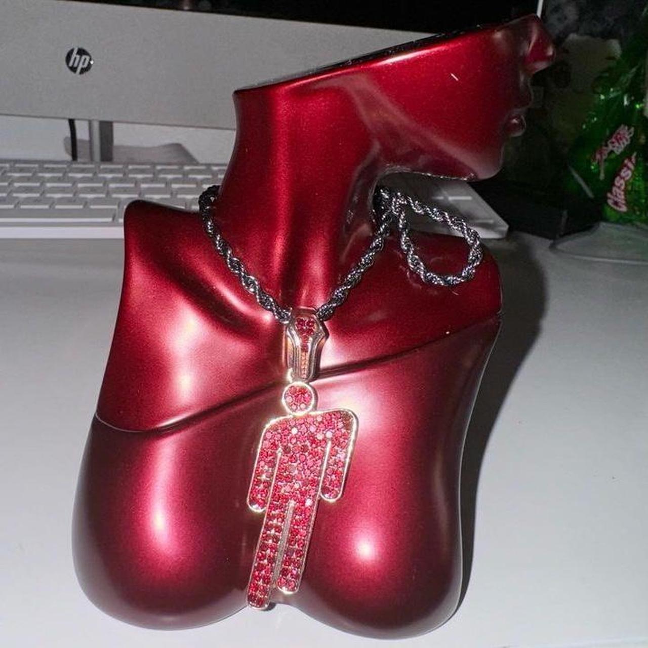 handmade red blohsh necklace ️ (Does not include... - Depop