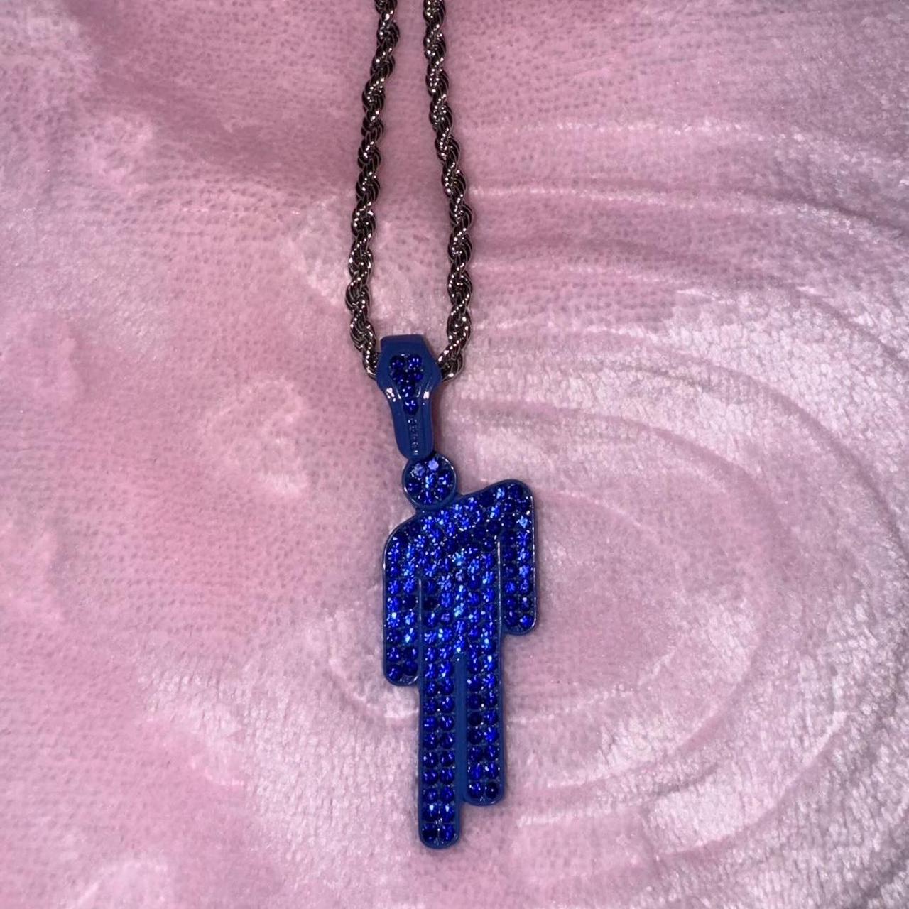 handmade blue blohsh necklace 💙🩵 Necklace comes... - Depop