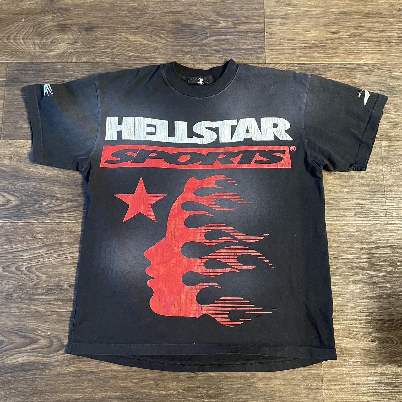 Hellstar Spots Acid Washed Tee Authentic NFC Tag... - Depop