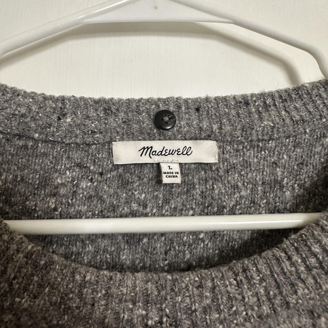 Medium gray wool Madewell sweater women’s size... | Depop