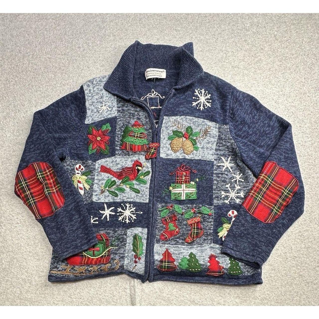 Tiara International Sweater Women Extra Large Blue... - Depop