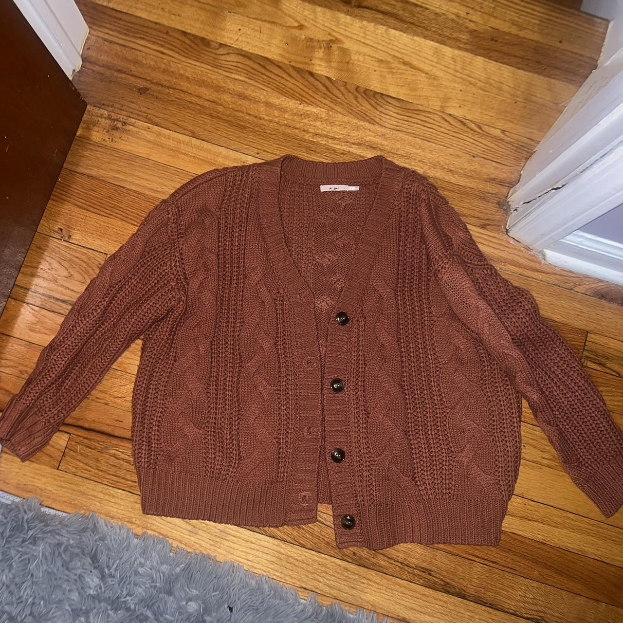 Small rust color cardigan Soft material Very... - Depop