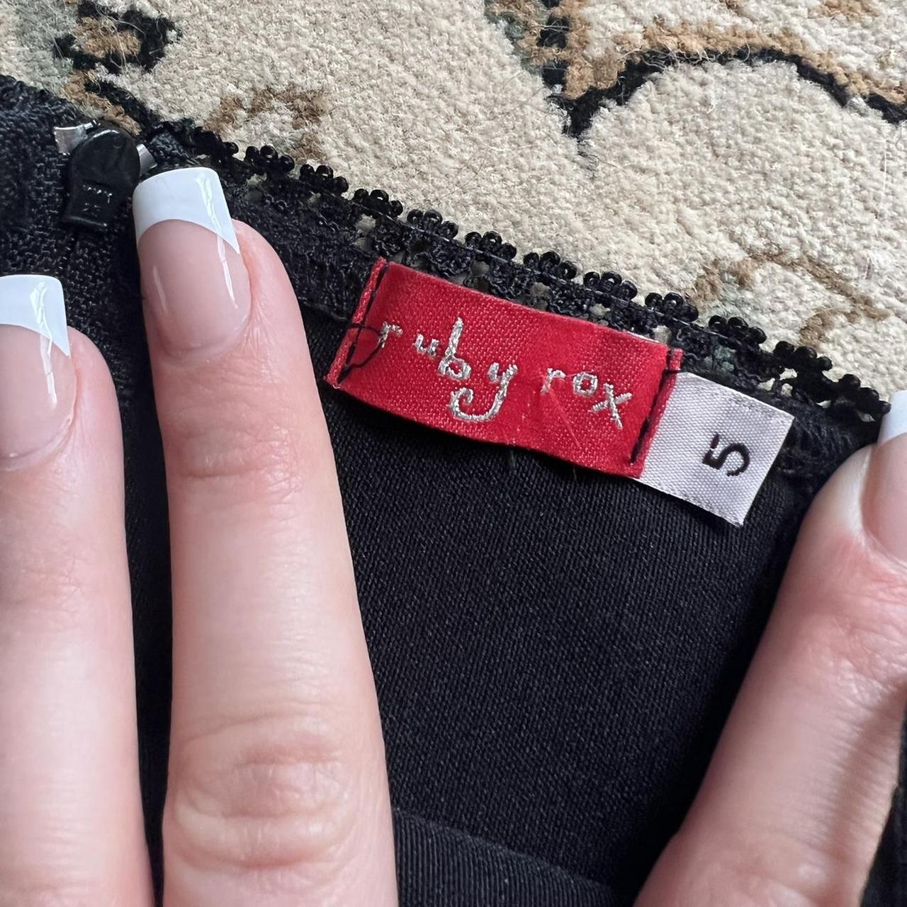 🤍 Ruby Rox Knee Length Tea Dress w Rosette Detail 🤍... - Depop