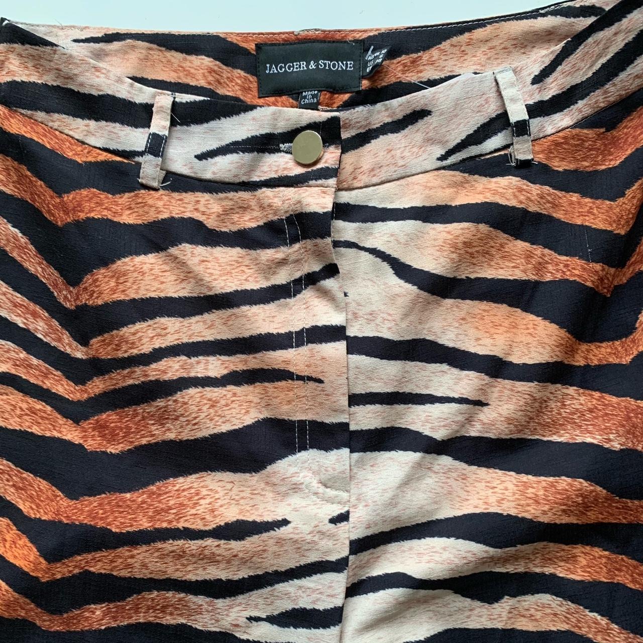Jagger & Stone straight pants with tiger print 🐯 - Depop