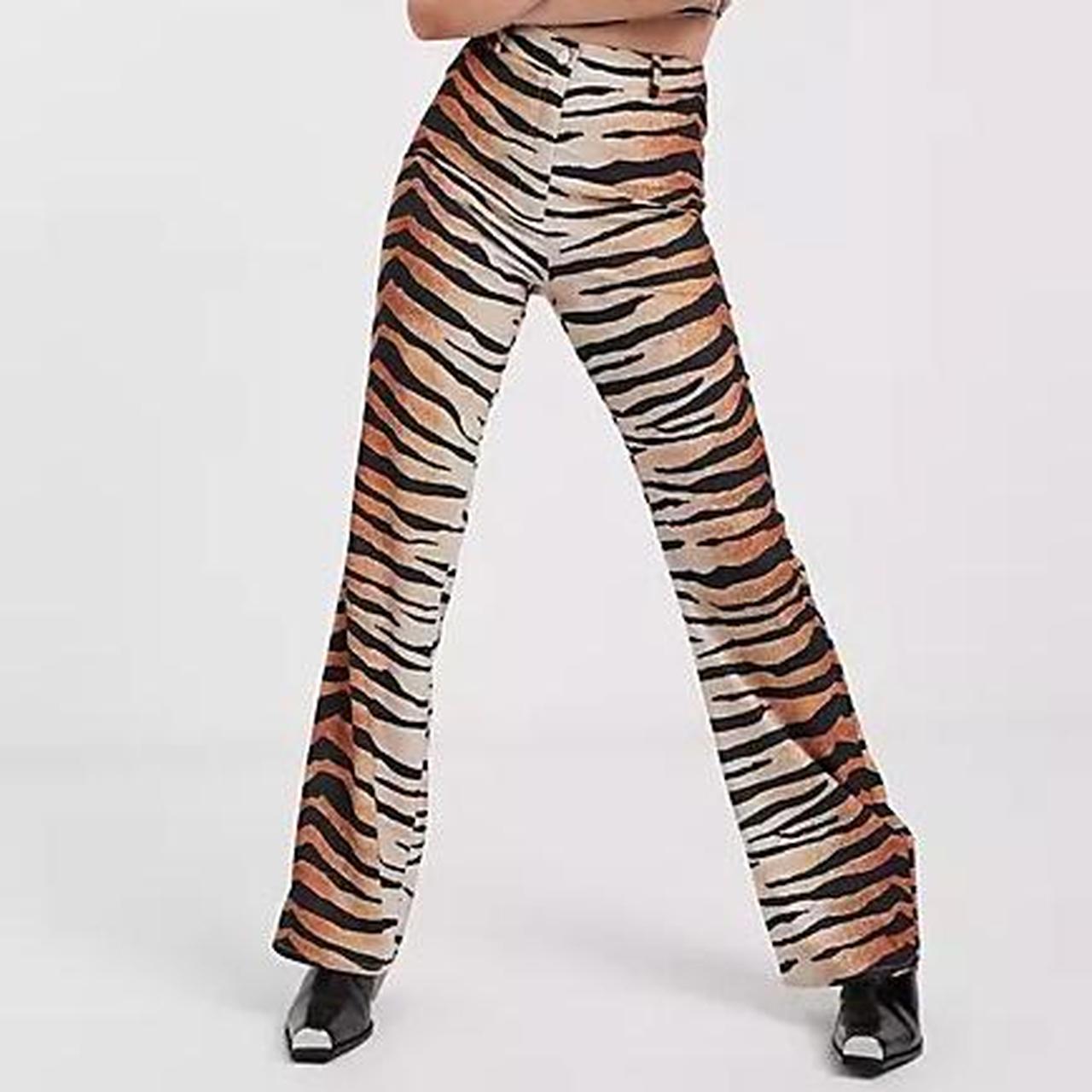 Jagger & Stone straight pants with tiger print 🐯 - Depop