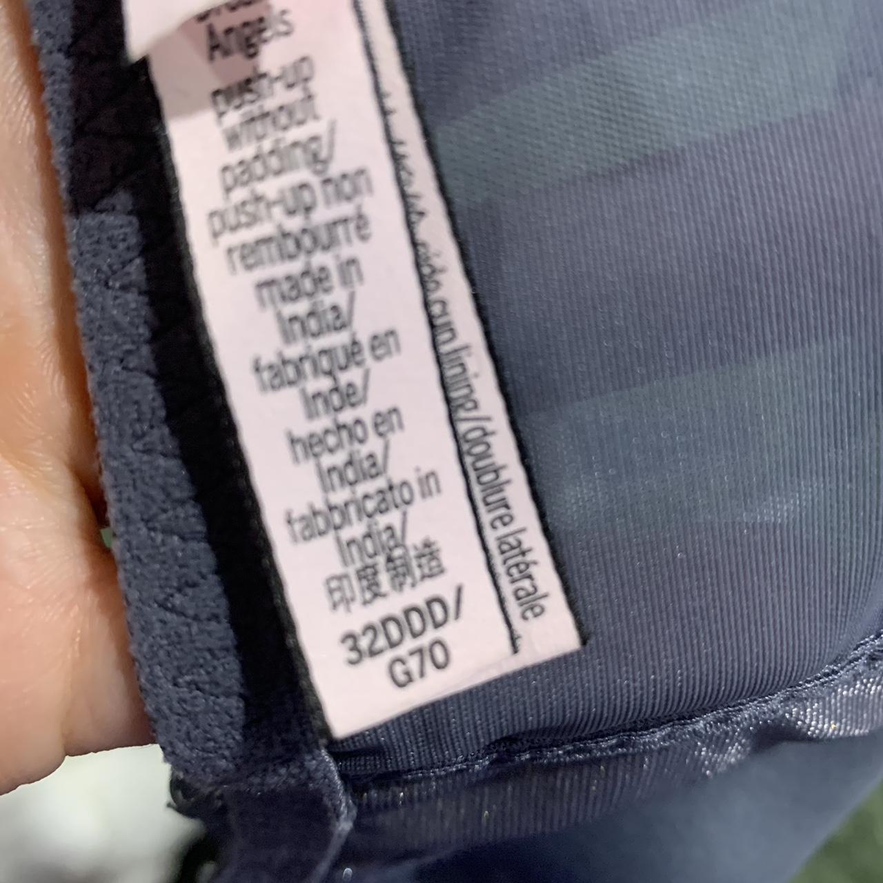 Blue Metallic Lace Bra Set Bra Size 32DD Panty Size... - Depop