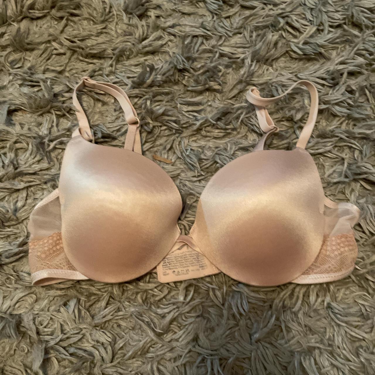 pink maidenform 34B push-up bra 2 clasp back - Depop