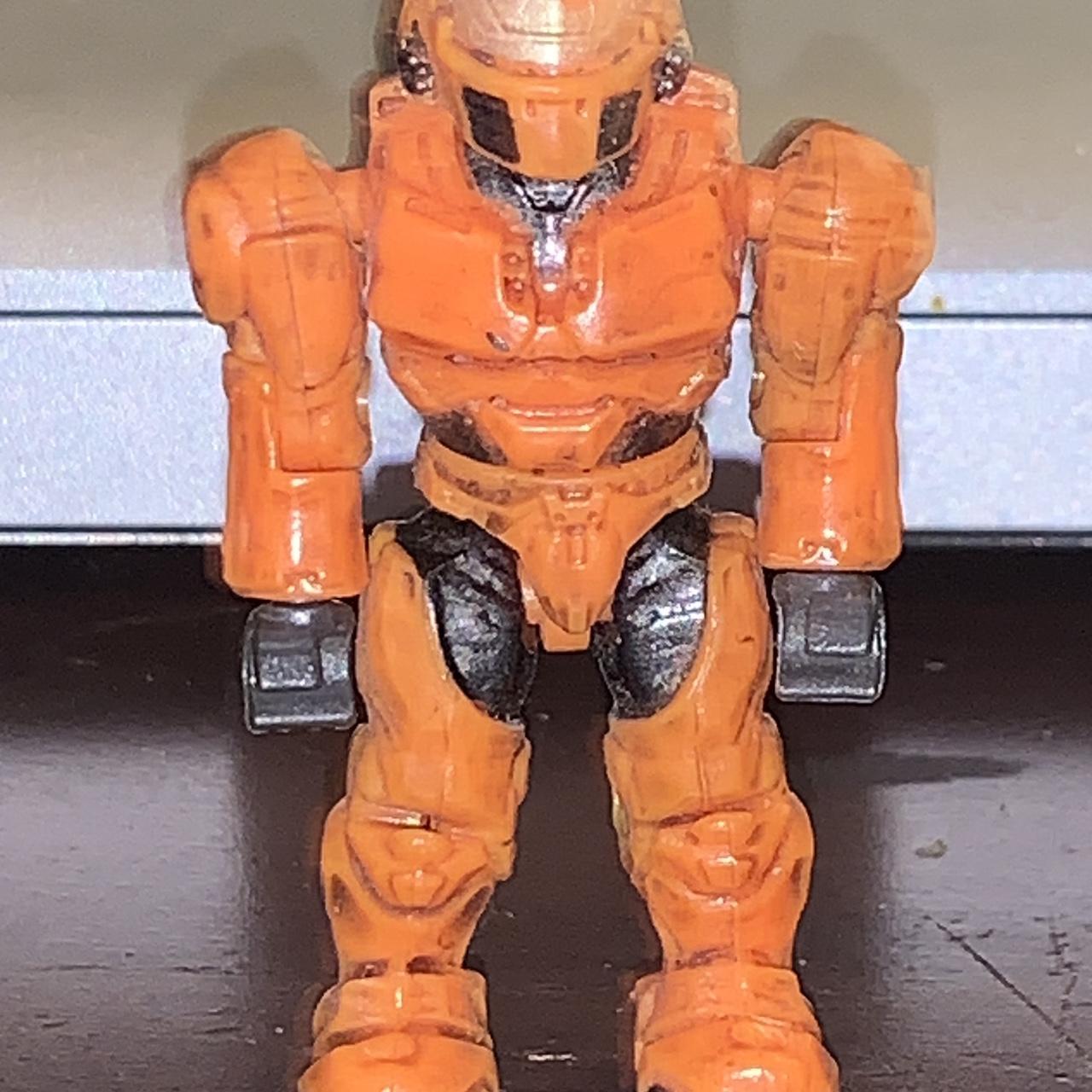 Halo Orange Spartan mini action figure in good... - Depop