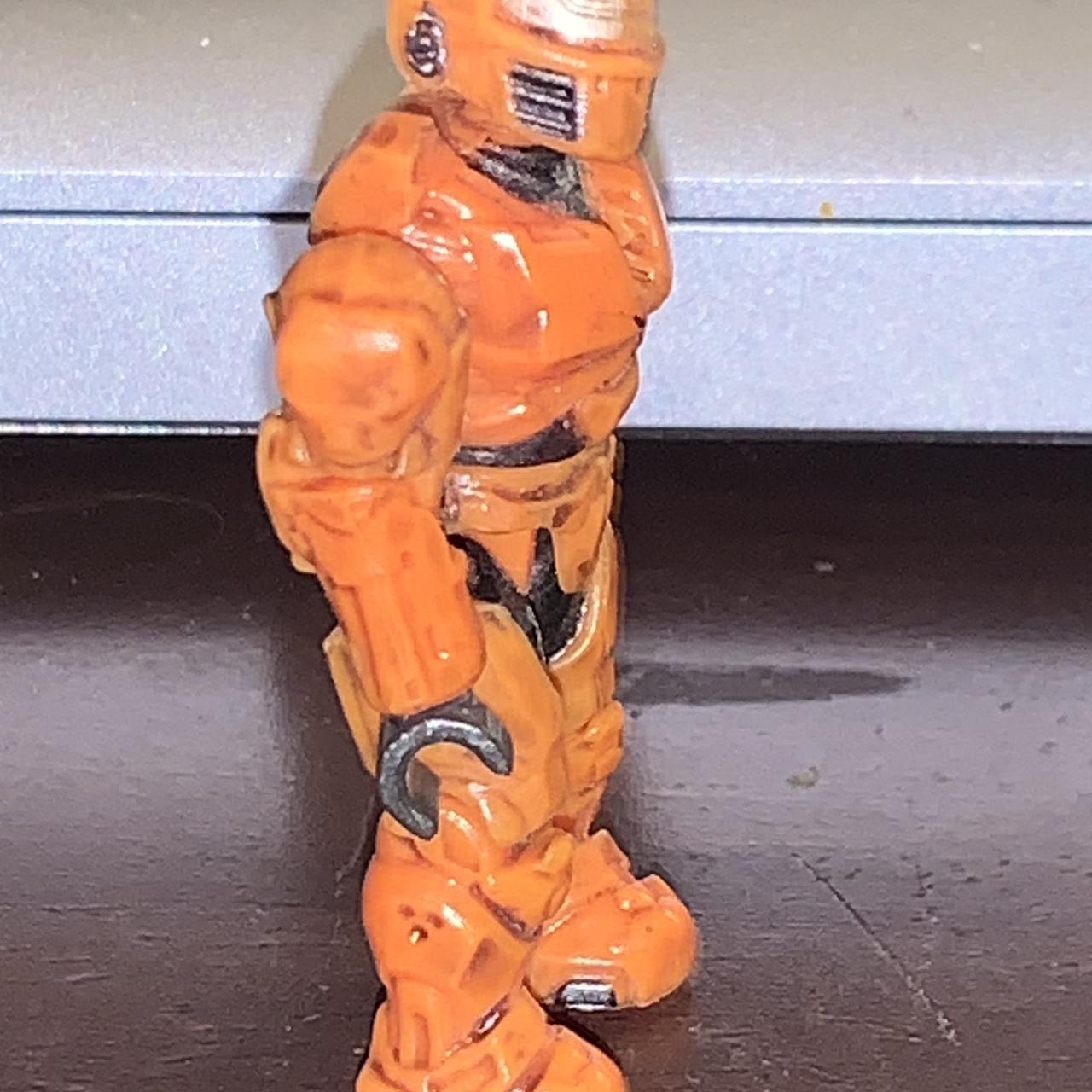 Halo Orange Spartan mini action figure in good... - Depop