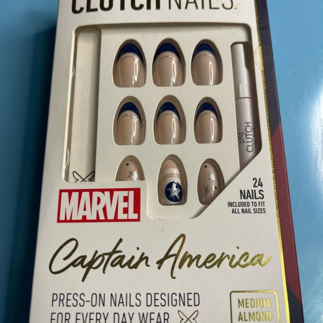Clutch nails Captain America Brand new Never used - Depop