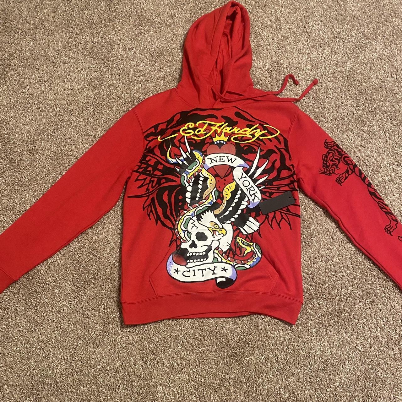 ED HARDY HOODIE tags still on - Depop