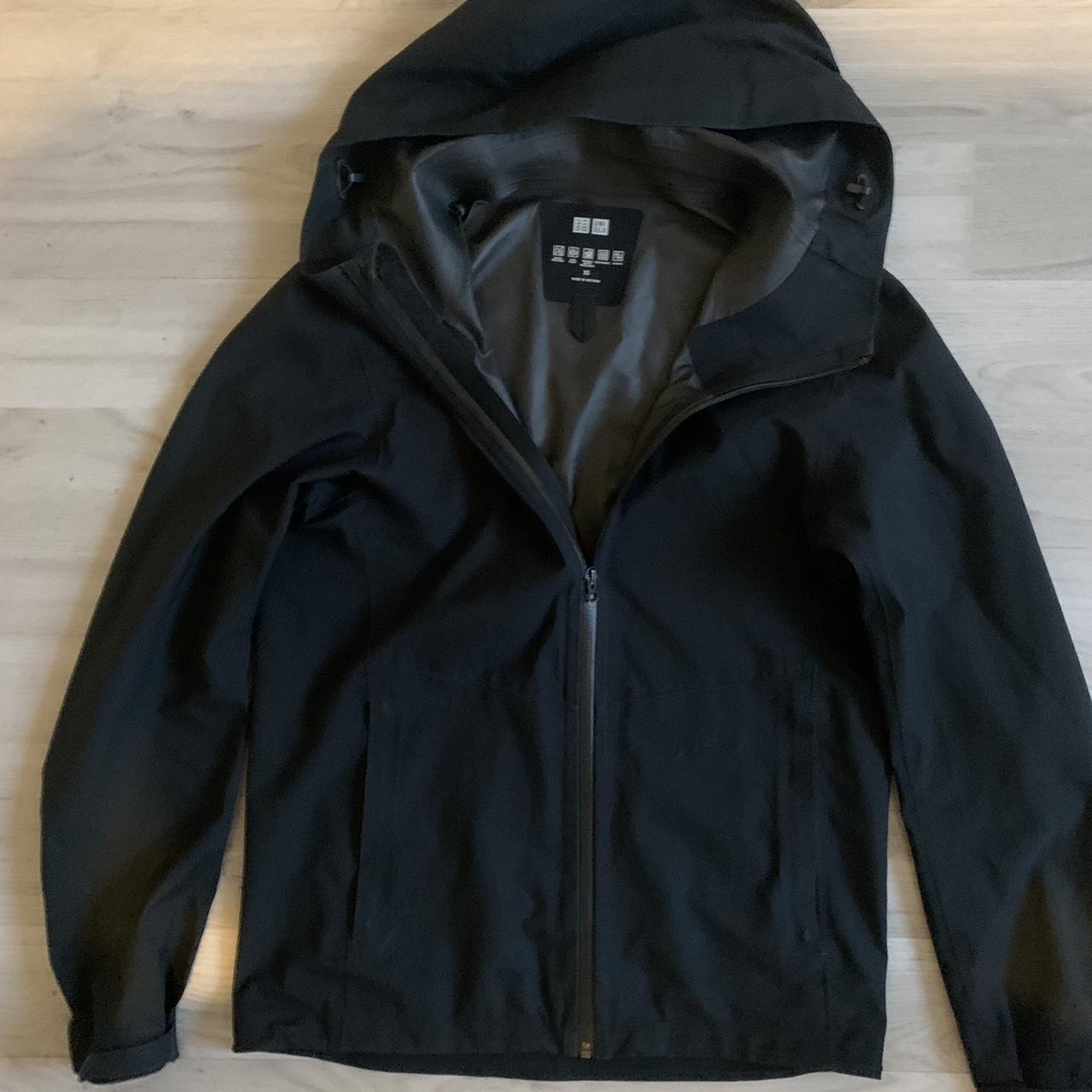 Uniqlo All black waterproof windbreaker - Depop