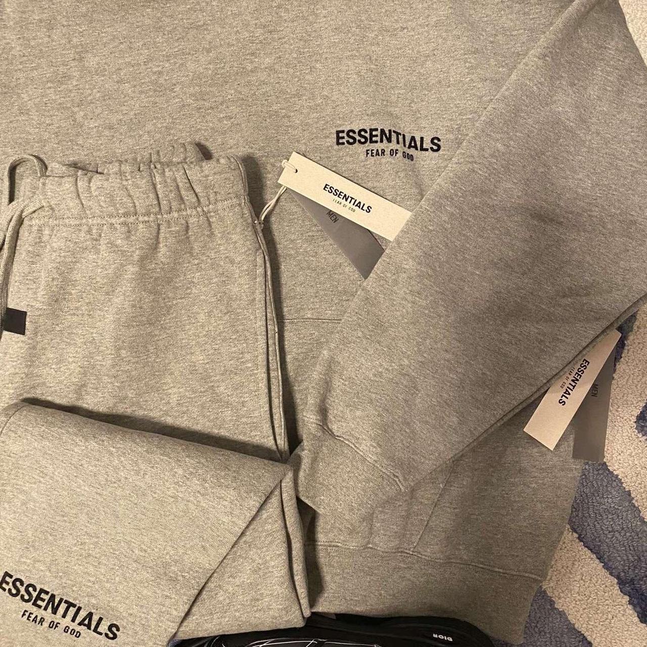 Dark oatmeal essentials tracksuit Brand new with... - Depop