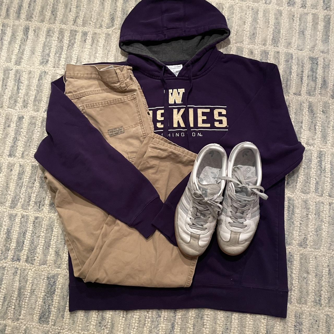 -Purple Washington huskies Sweatshirt -Size... - Depop