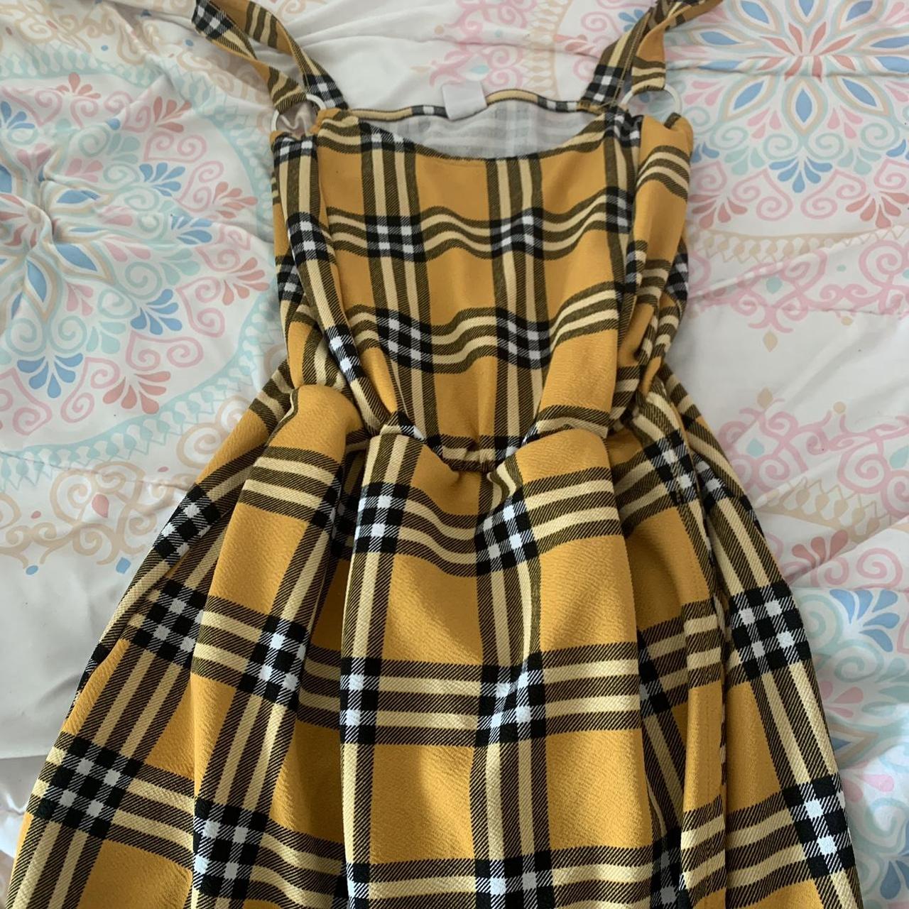XXL Plaid Yellow Dress - Super cute!! #cutecore... | Depop
