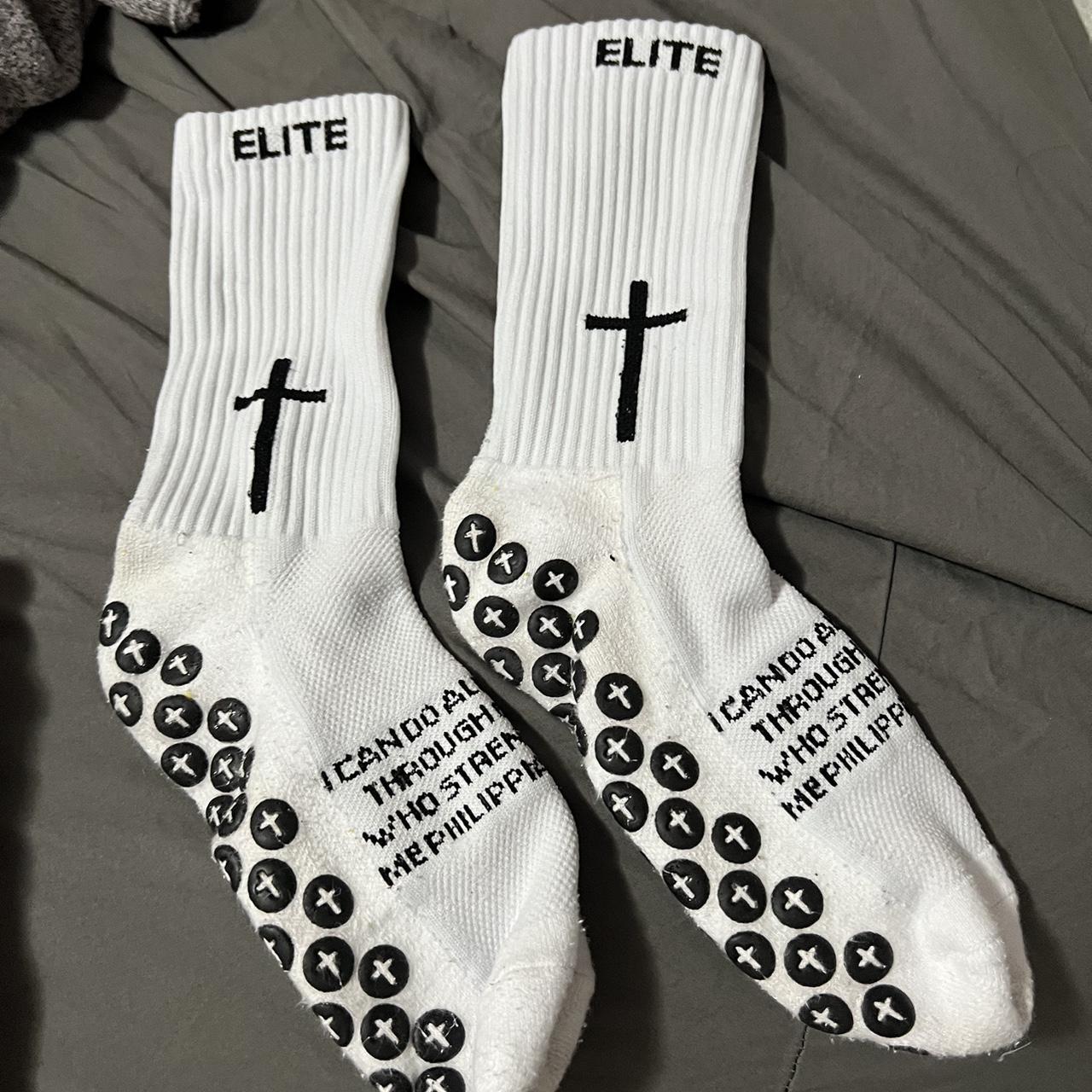 Cross soccer grip socks good quality cross grips on... - Depop