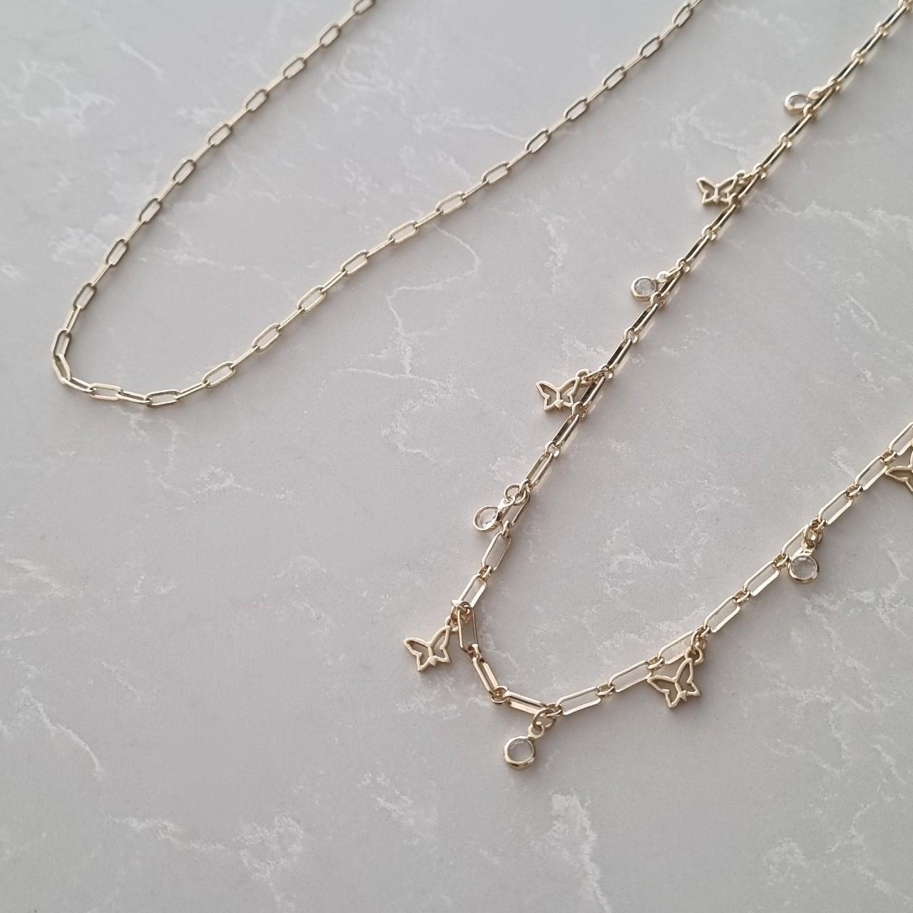 - 2x gold choker necklaces - Selling together -... - Depop