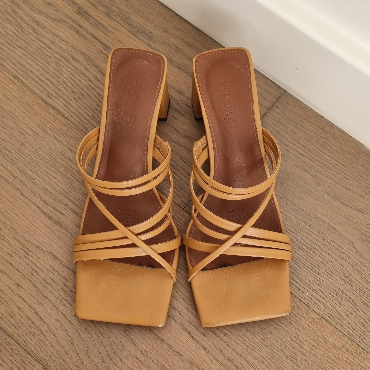 - Rubi shoes square toe block heel - Tan colour -... - Depop - Rubi shoes square toe block heel - Tan colour -... - Depop