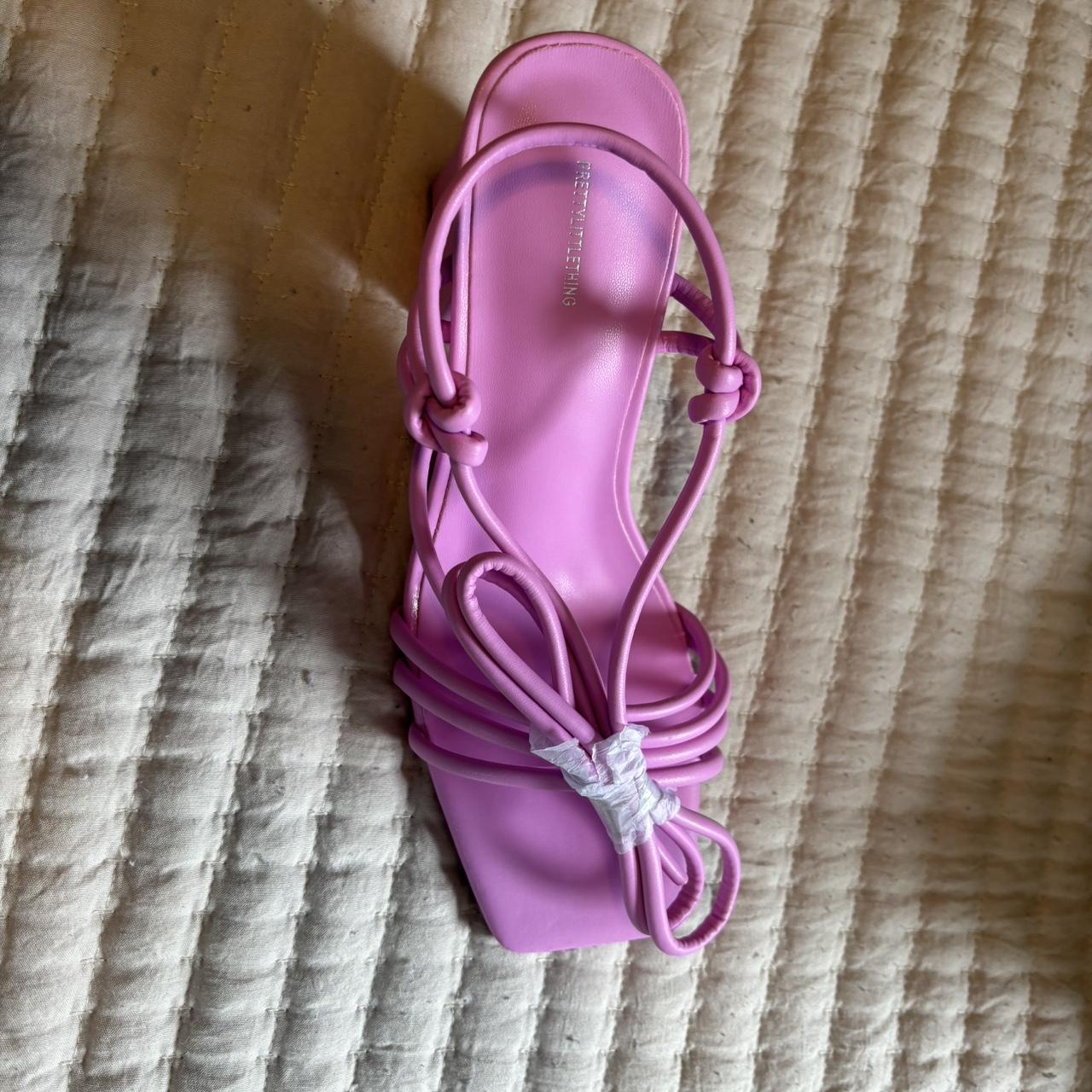 Pretty Little Thing pink heels size 6 - Depop