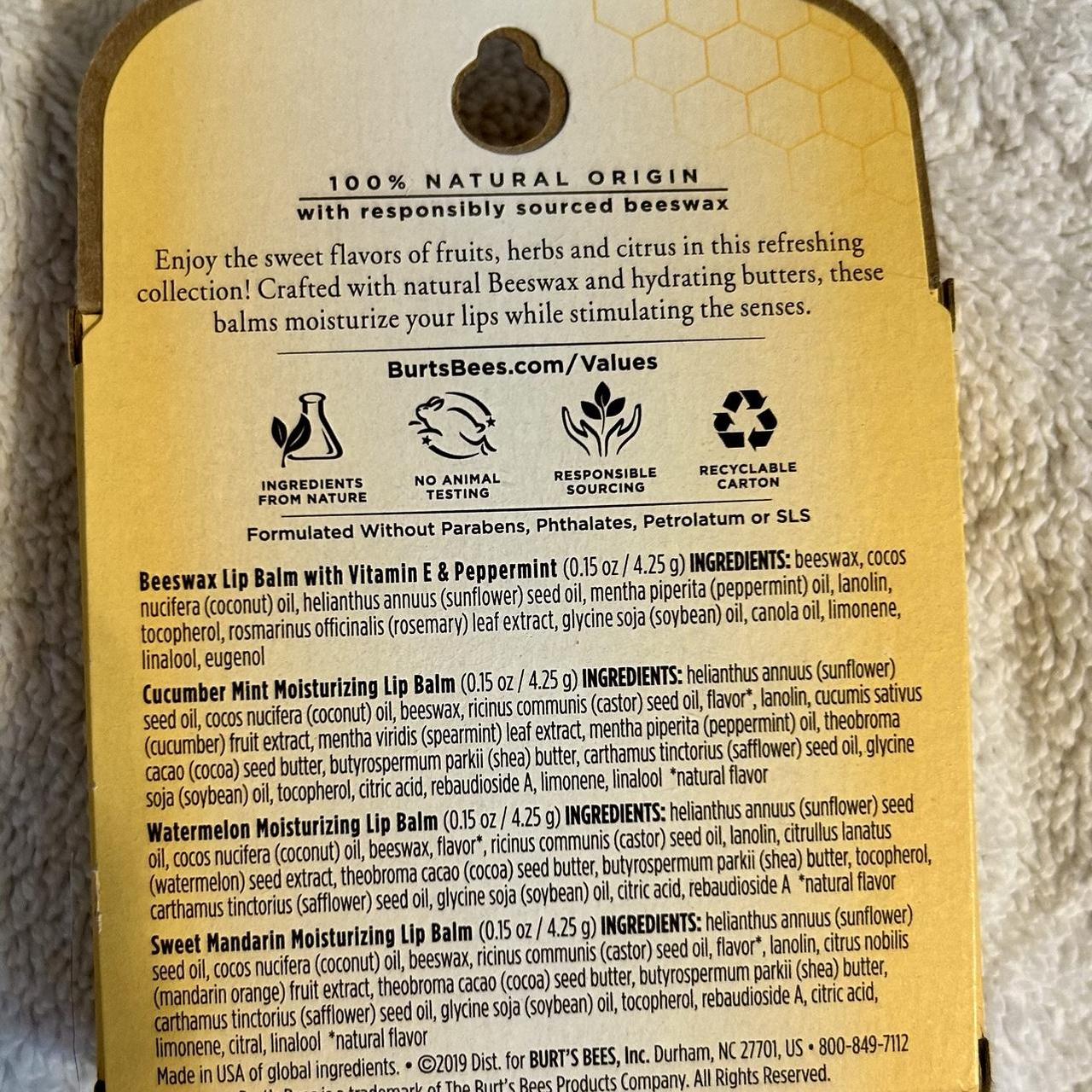 Burt's Bees 100% Natural Moisturizing Lip Balm,... - Depop