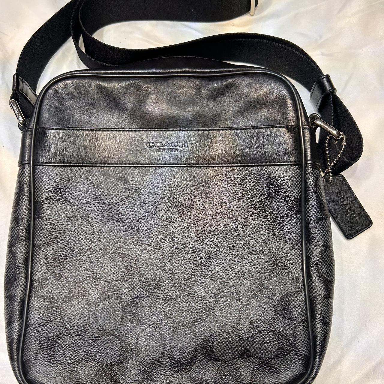 Men’s original coach shoulder bag Color Grey and... - Depop