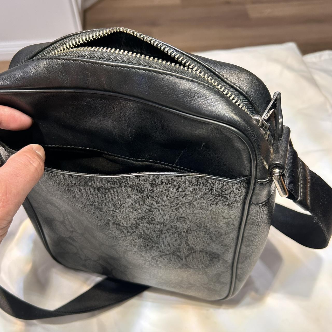 Men’s original coach shoulder bag Color Grey and... - Depop