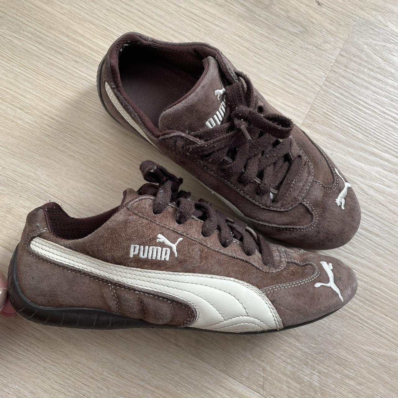 Brown puma sneakers🫶🏻🫶🏻 the cutest vintage(?)... - Depop