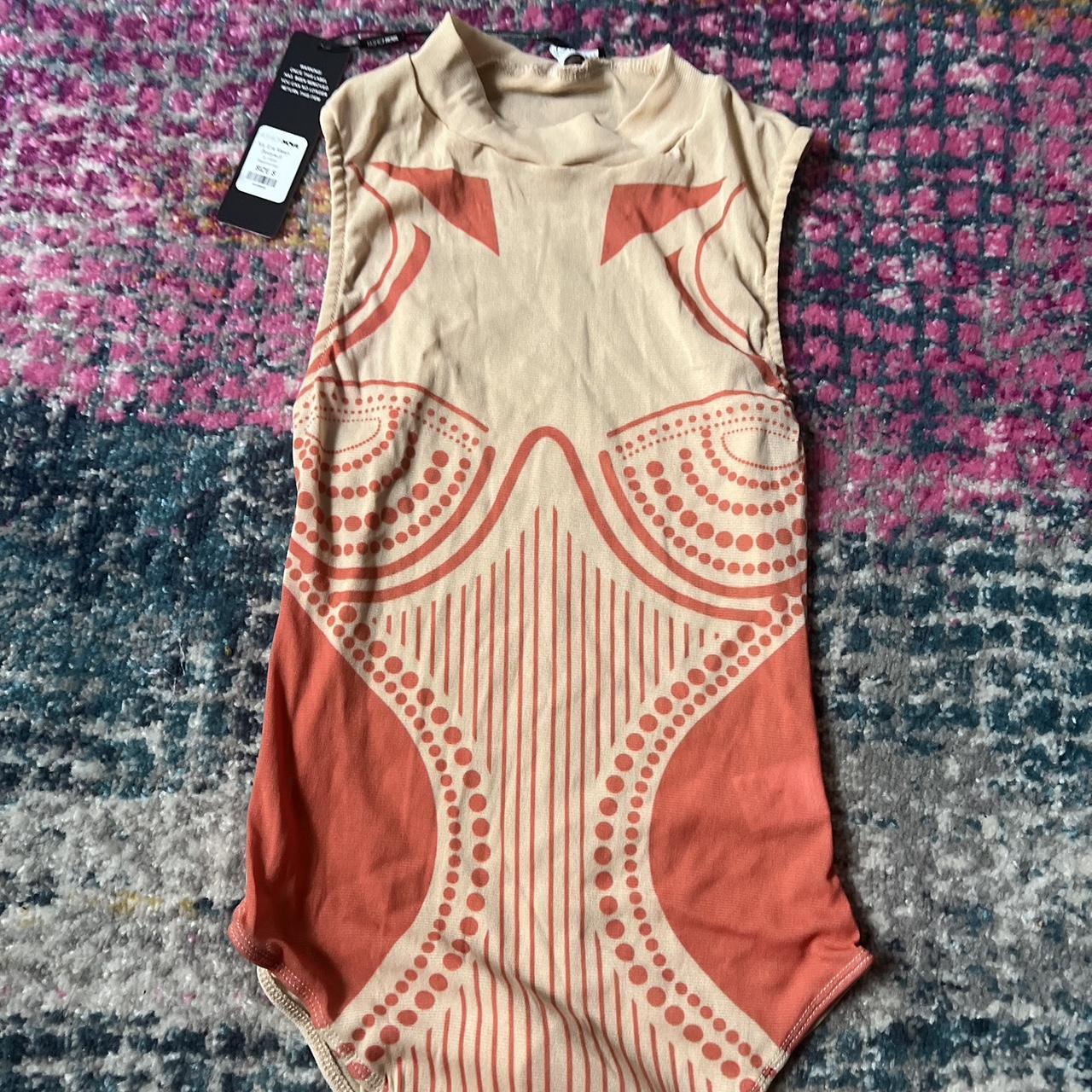 mesh pattern body suit Never worn, excellent condition | Depop