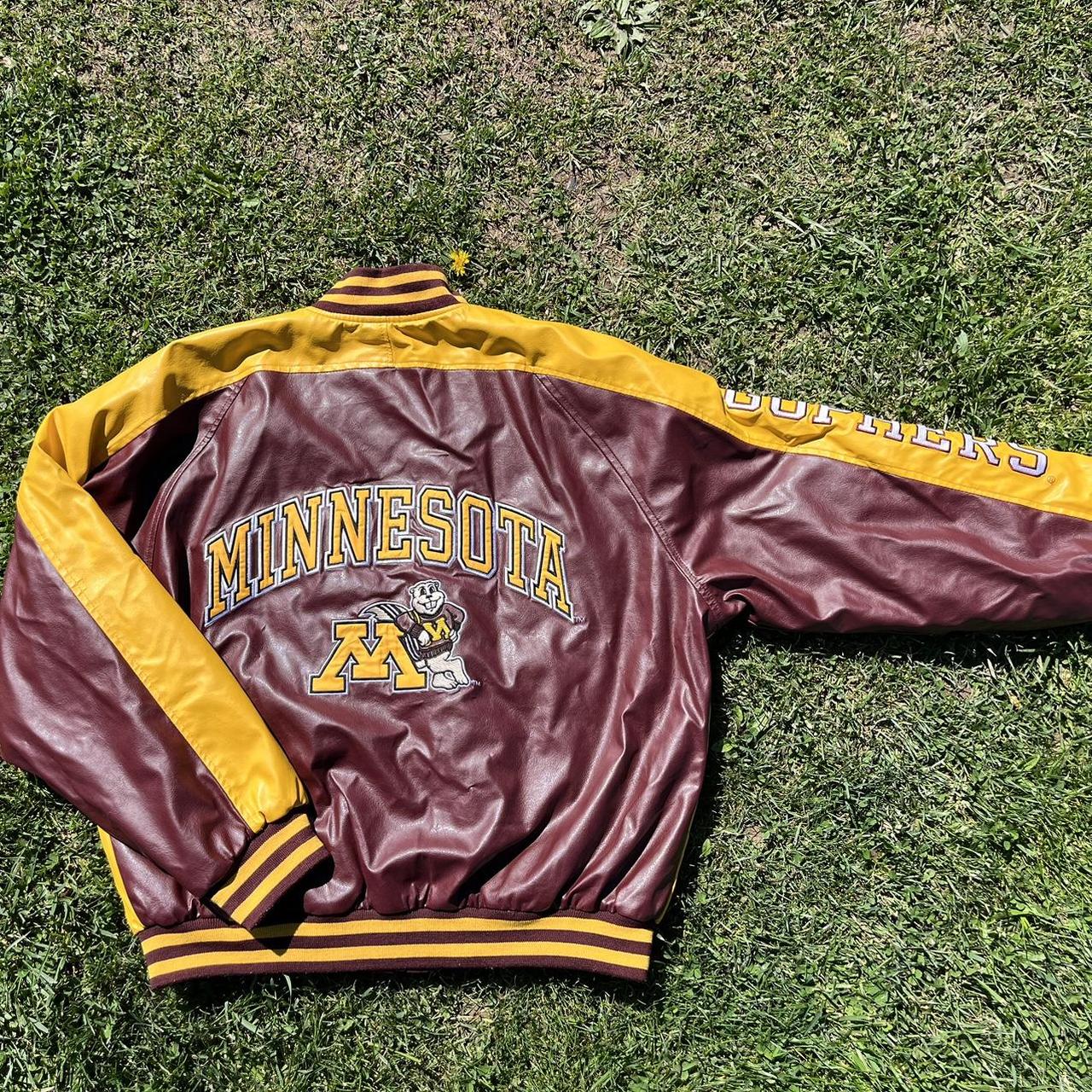 Vintage Minnesota Golden Gophers Leather Jacket ⭐️ - Depop