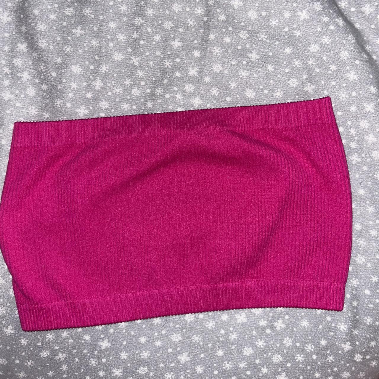 hot pink tube top!! worn once & washed size small... - Depop