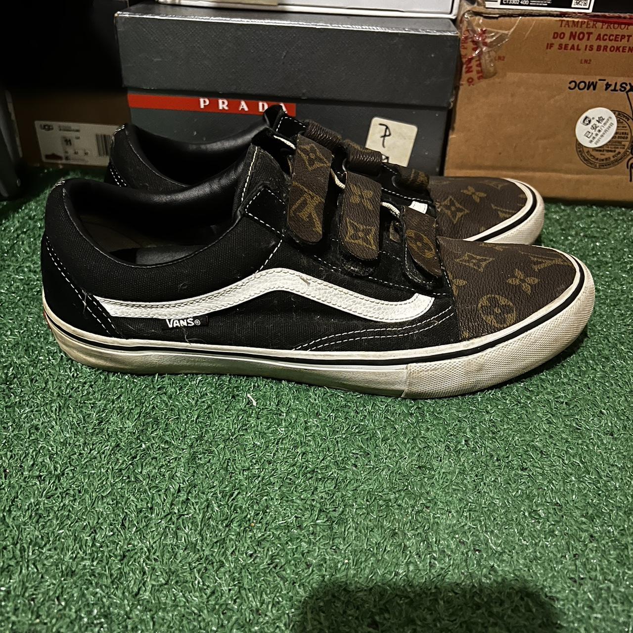 Vans with custom straps these where sitting in the... - Depop