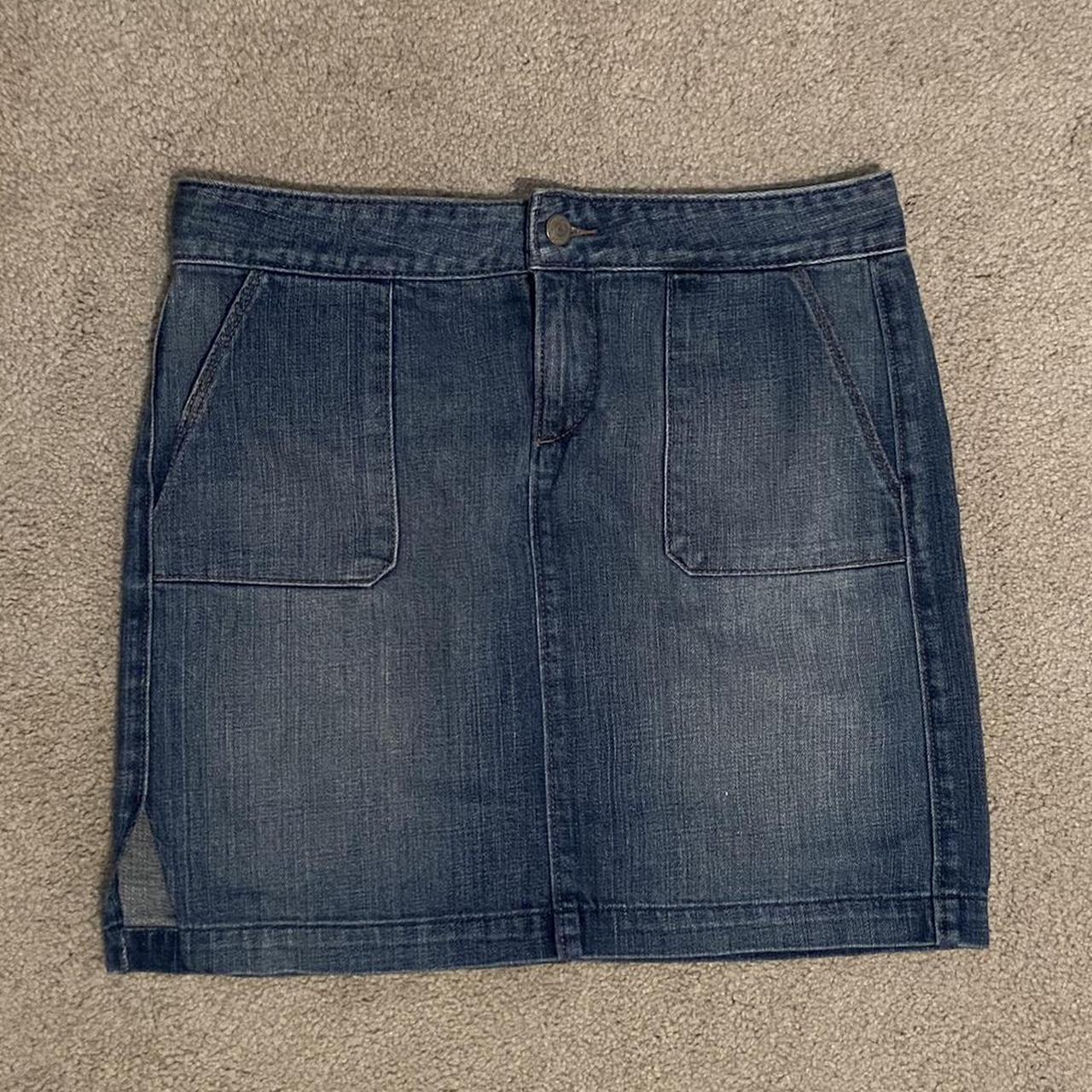 🫧denim Mid Thigh Pencil Skirt 🫧 Fake Back Depop