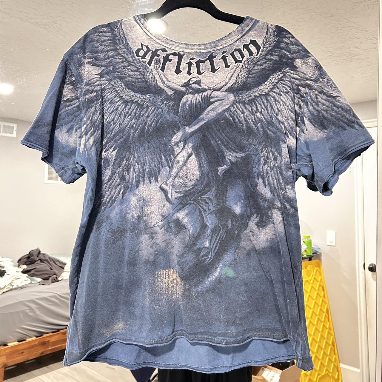 vintage affliction shirt Size - large -sick... - Depop