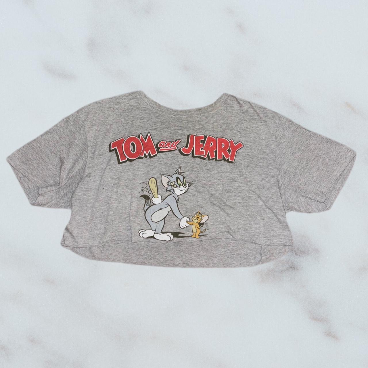 vintage tom & jerry cutoff crop top size medium 🫶🏼 - Depop