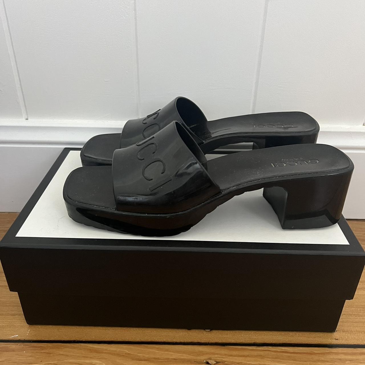 GUCCI rubber shoes with box Authentic* Size... - Depop