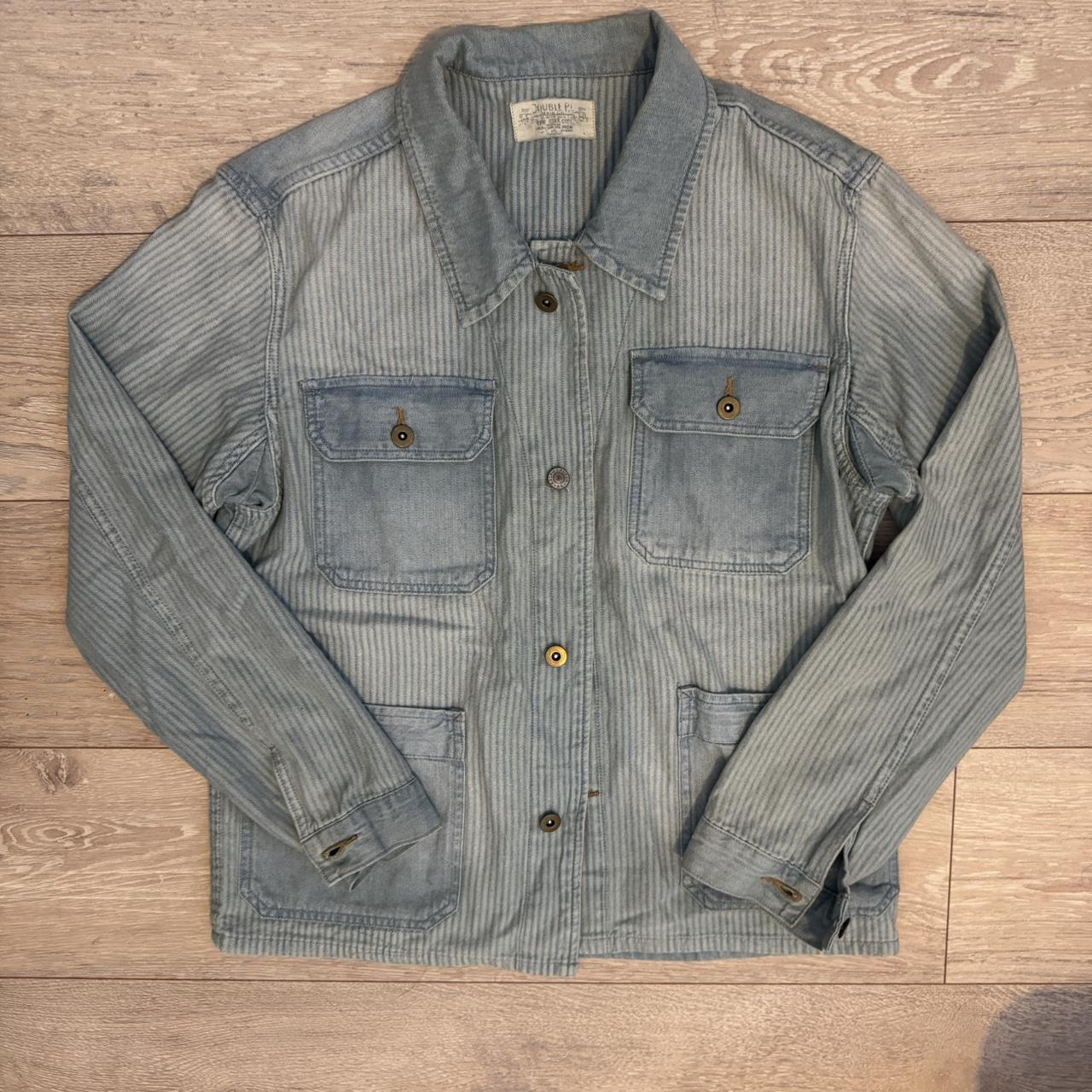 Vintage Rare Ralph Lauren Double RL Denim pinstripe... | Depop