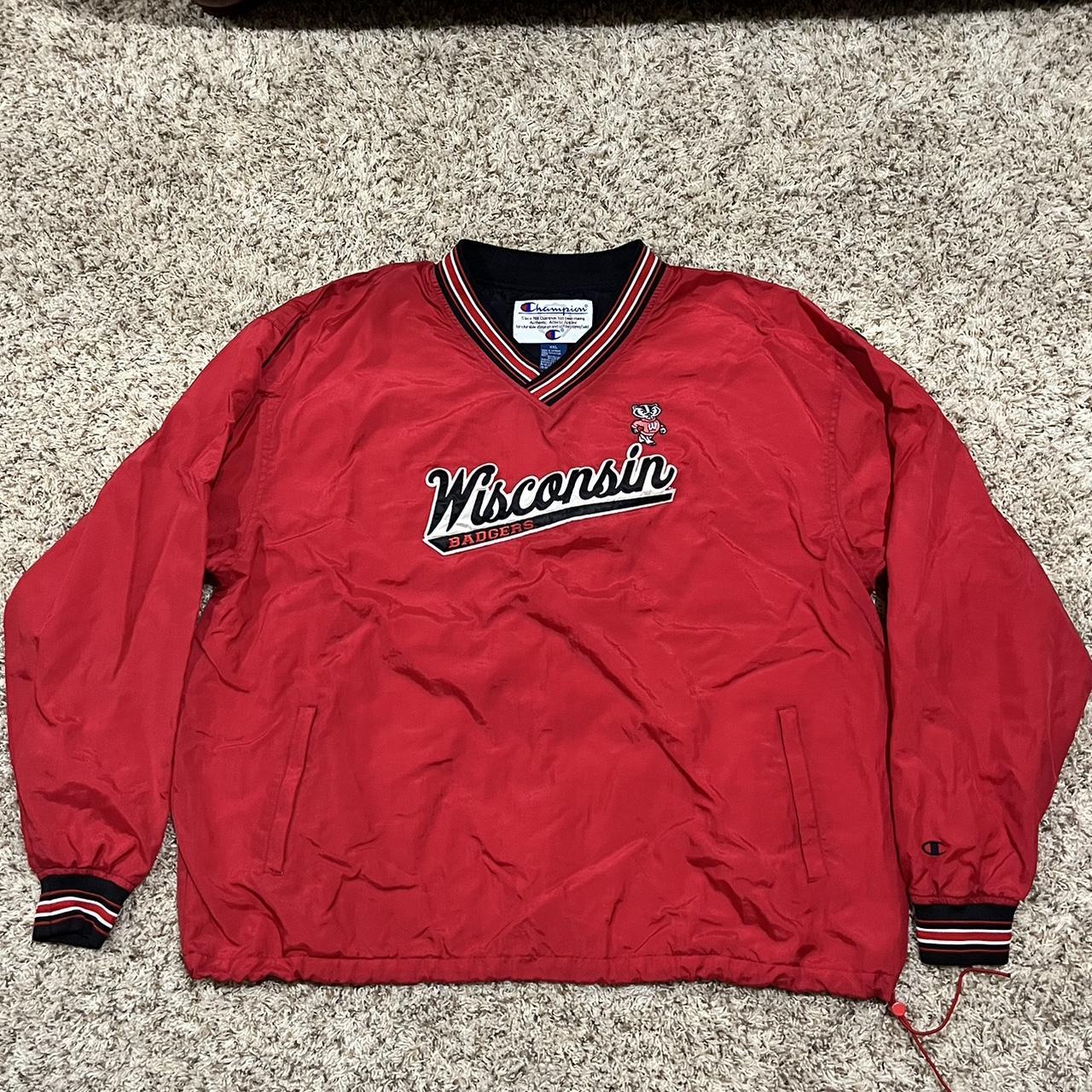Vintage Wisconsin Badgers Champion Jacket. Super... - Depop
