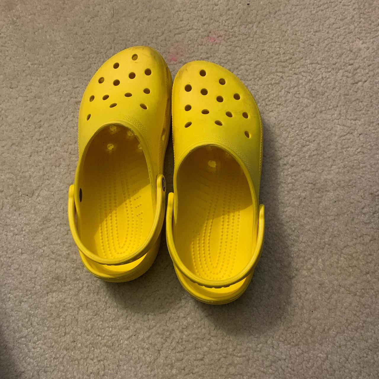 yellow crocs size... - Depop