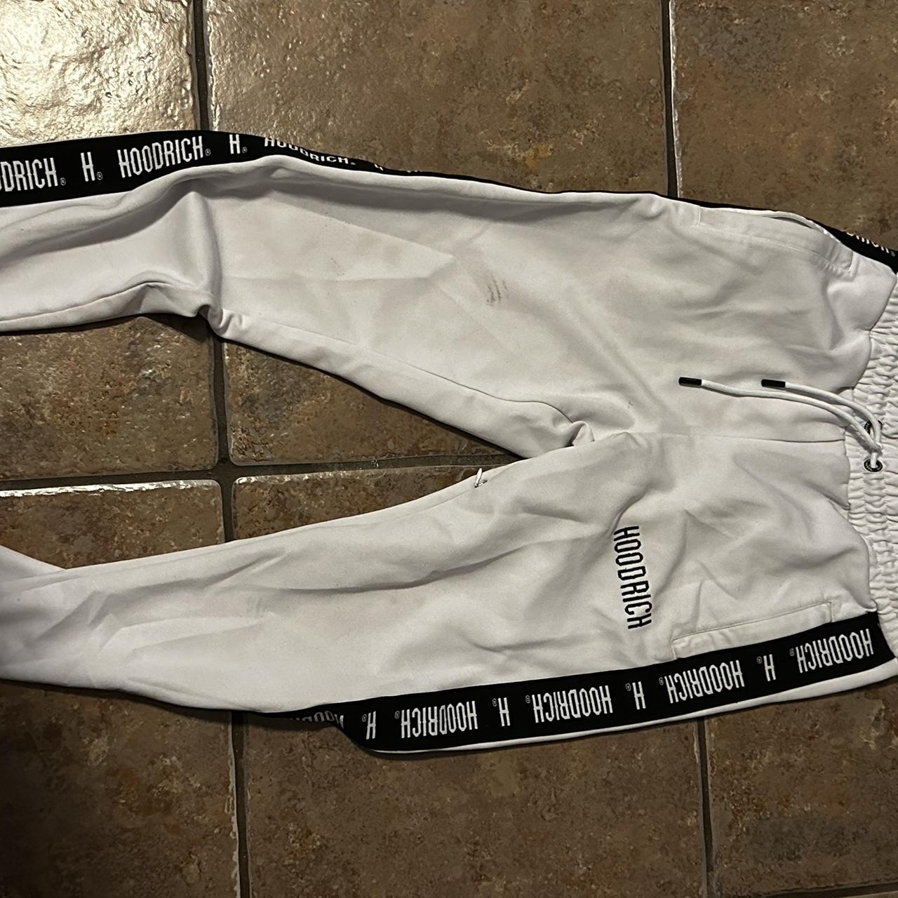 hoodrich white and black small pants - Depop