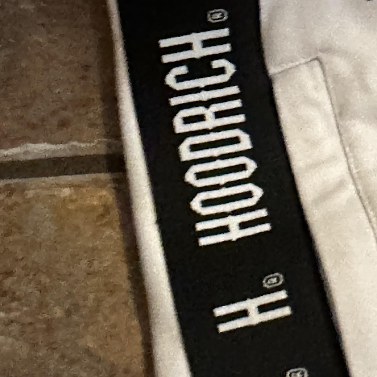 hoodrich white and black small pants - Depop