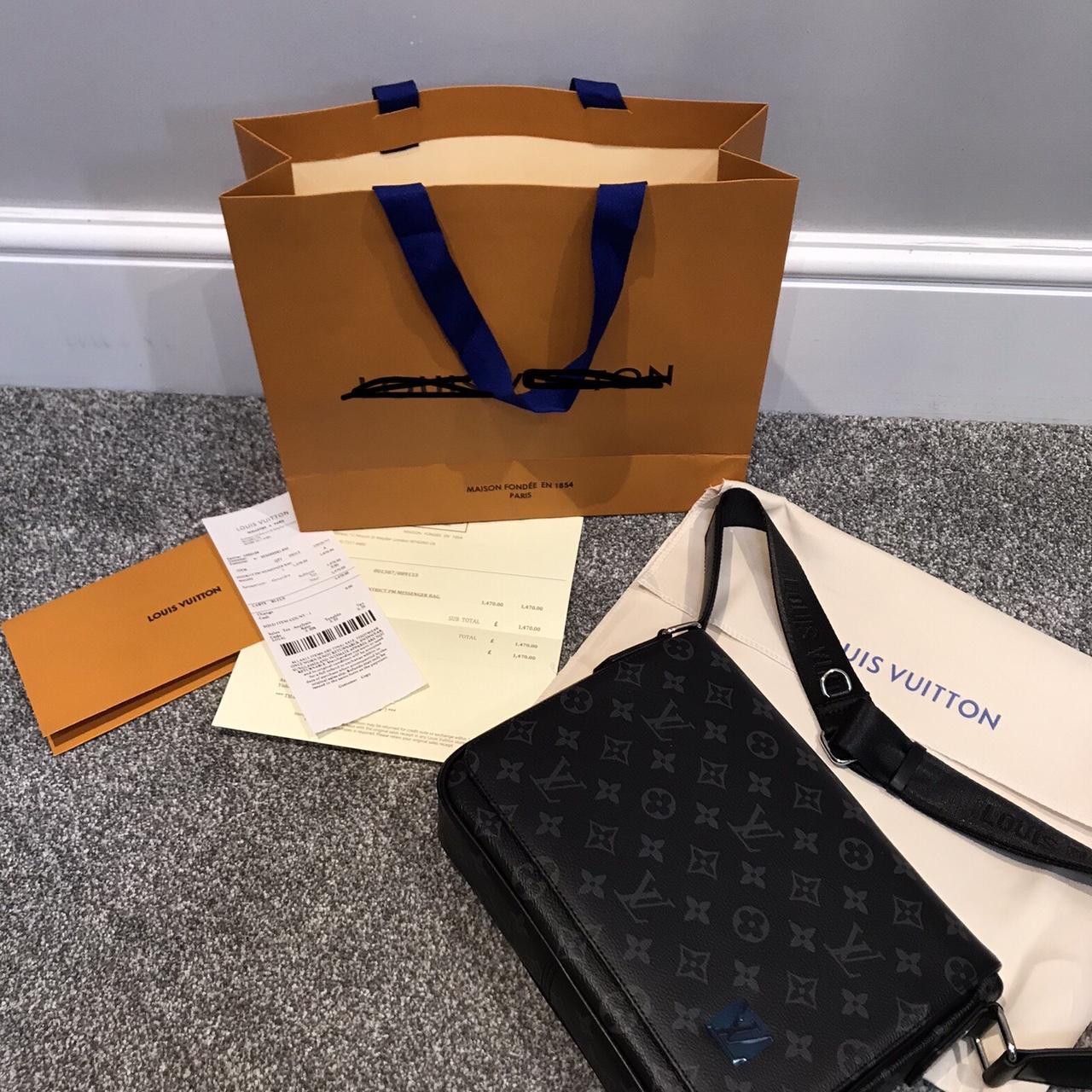 Lv messenger bag with receipt and all packaging... - Depop