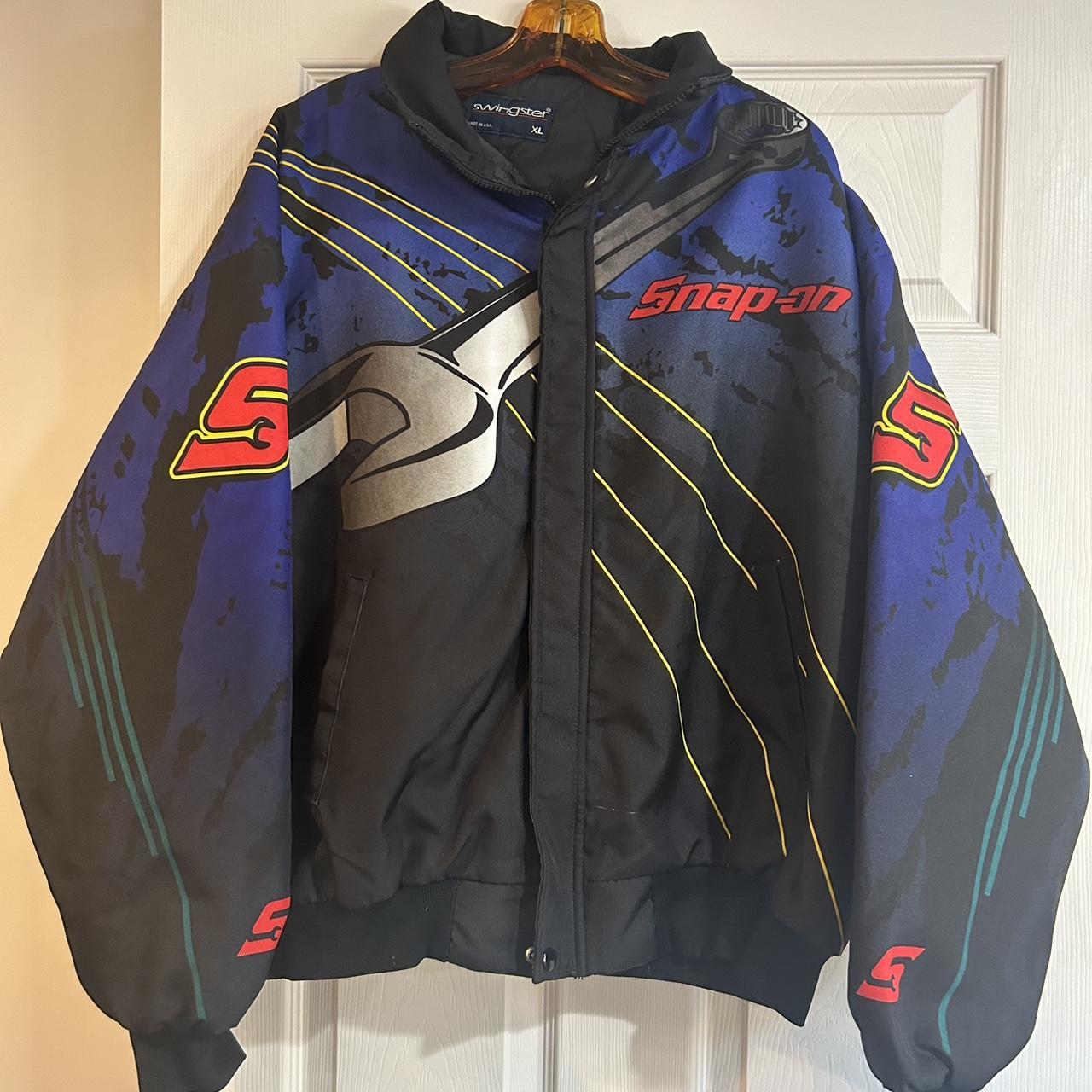 Vintage snap on racing jacket Made in USA Size XXL... - Depop