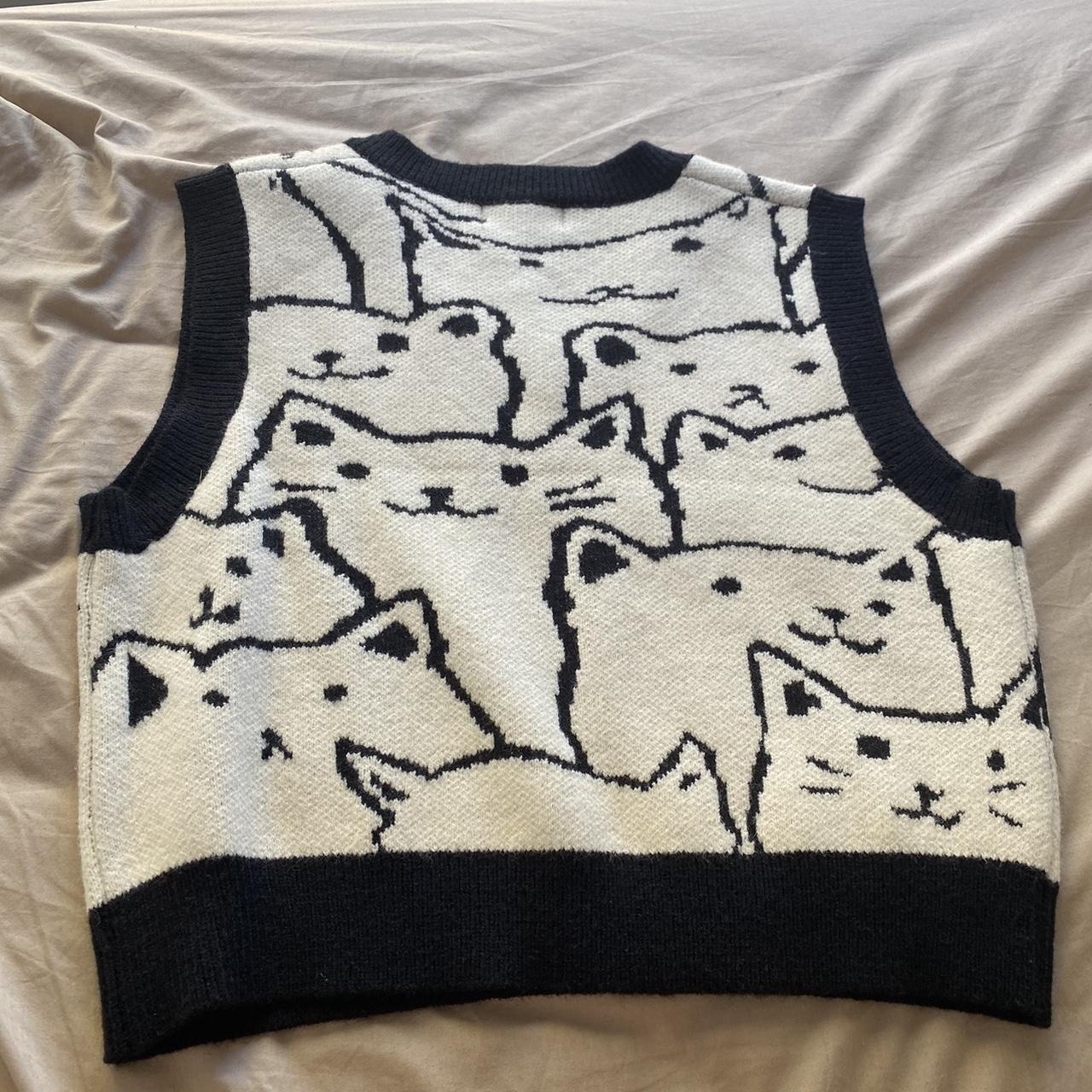 Cider cat print vest. Super cute. Brand new with... - Depop