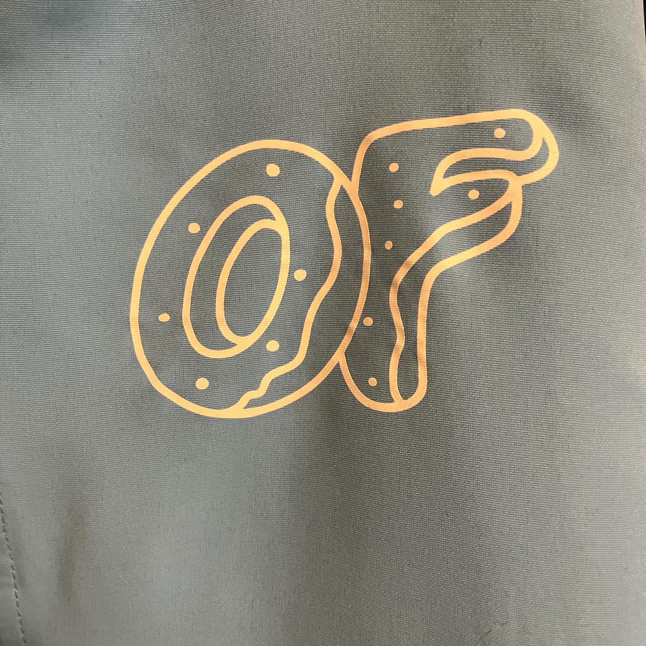 Blue black and white ODD FUTURE windbreaker... - Depop