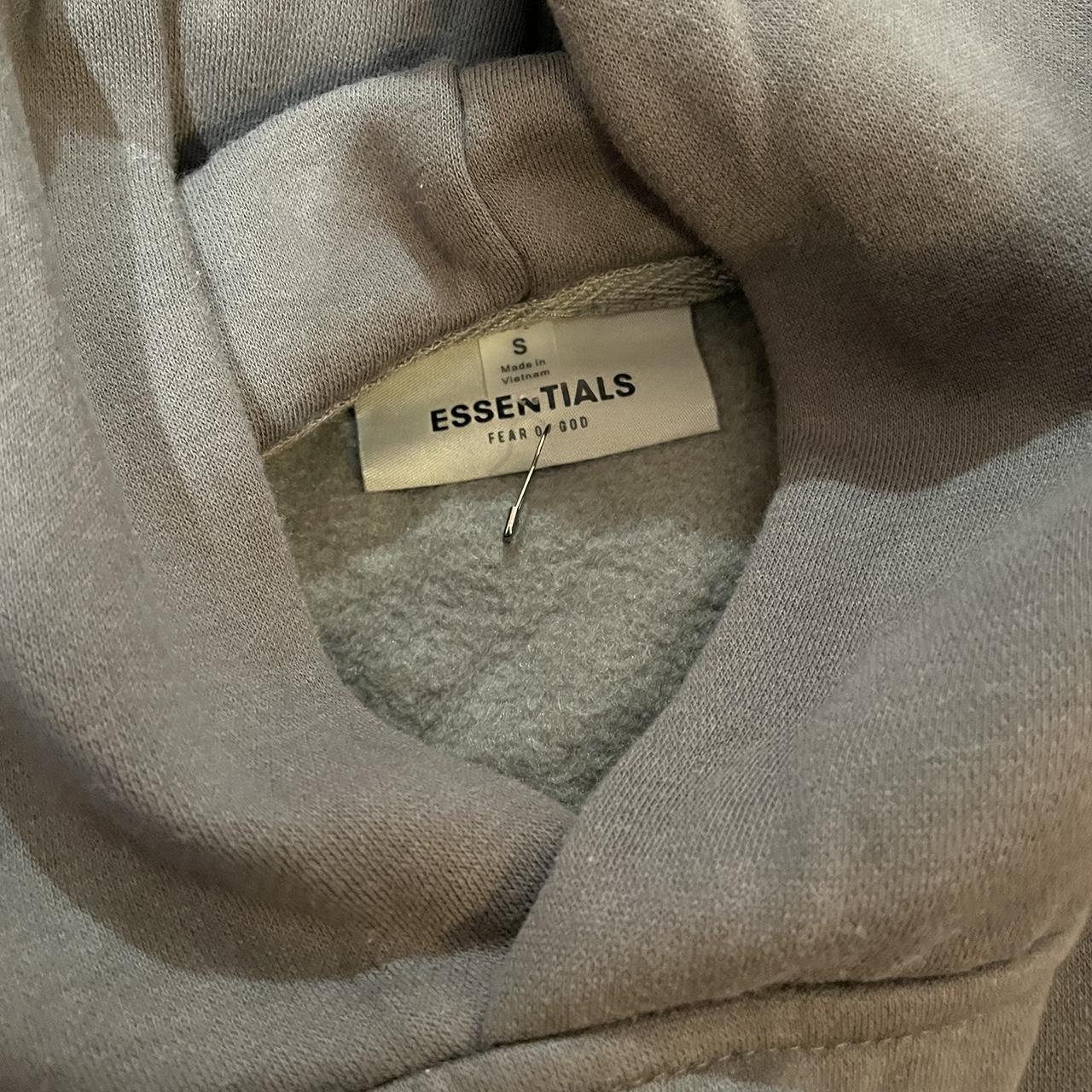 Grey Essentials Hoodie - Depop
