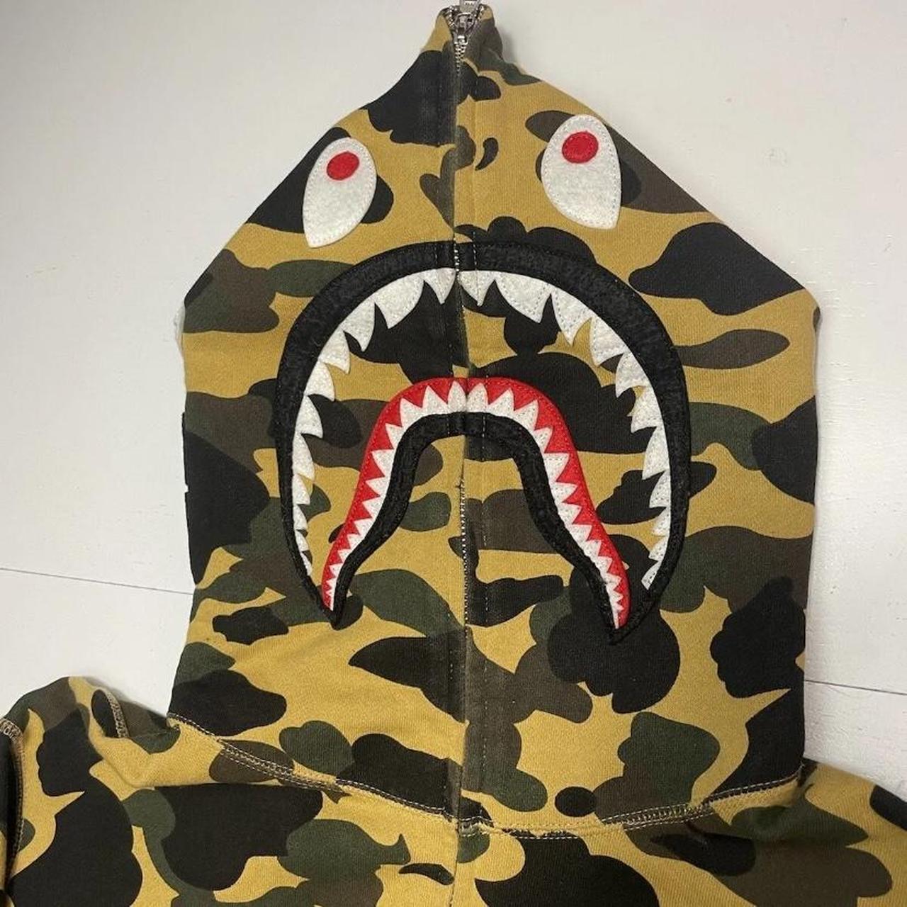 *Authentic* Bape 1st Camo Full Zip WGM Shark Hoodie (M) - Depop