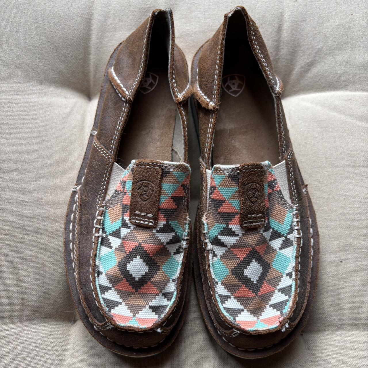 Ariat Aztec Print Slip on Leather Shoes Size 6 1/2... | Depop