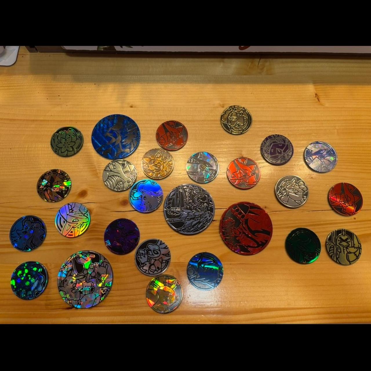 Set of 25 Pokémon TCG Coins 21 small and 4... - Depop
