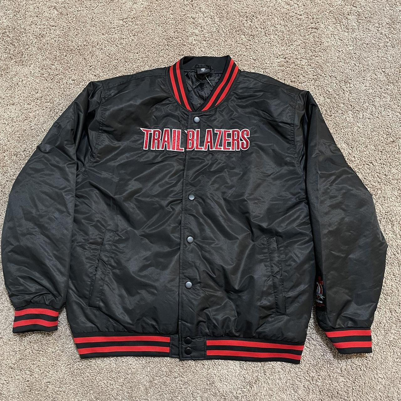 Portland Trail Blazers Jacket XXL NBA Bomber Black... - Depop