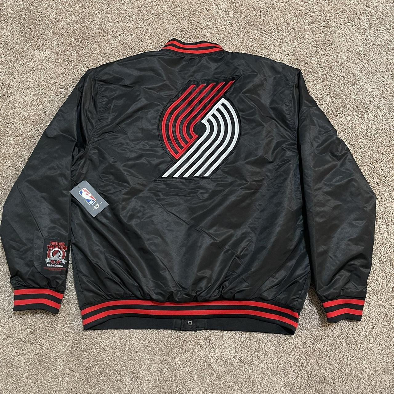 Portland Trail Blazers Jacket XXL NBA Bomber Black... - Depop